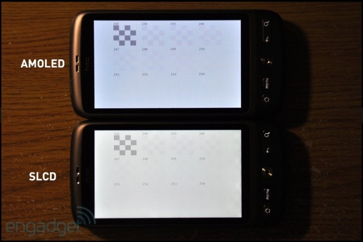 AMOLED vs SLCD (아몰레드 vs 슈퍼LCD) HTC 디자이어